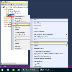 Backup & Restore MS SQL Server 2019/2022 Database