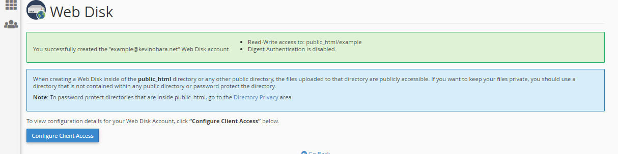 Setup And Access Additional Web Disk Accounts In Cpanel 5102