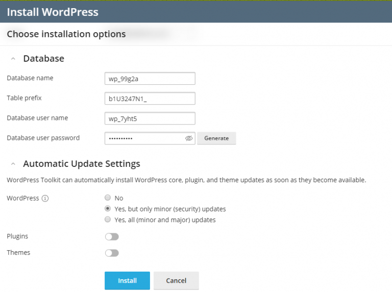 How to install WordPress using Windows Plesk panel - eukhost