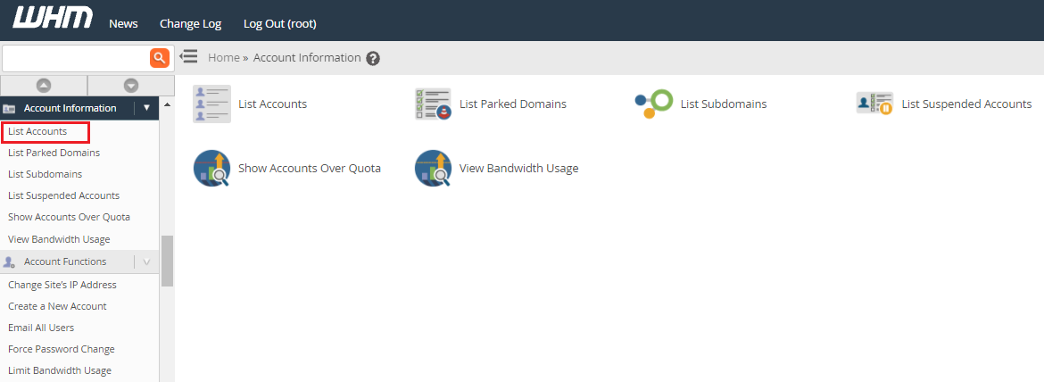 How to remove the cPanel account in WHM - eukhost