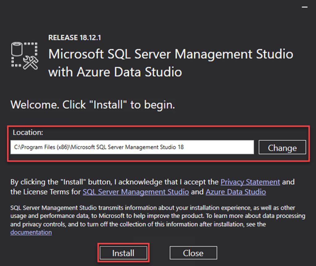 Install SQL Server Management Studio on the Windows server