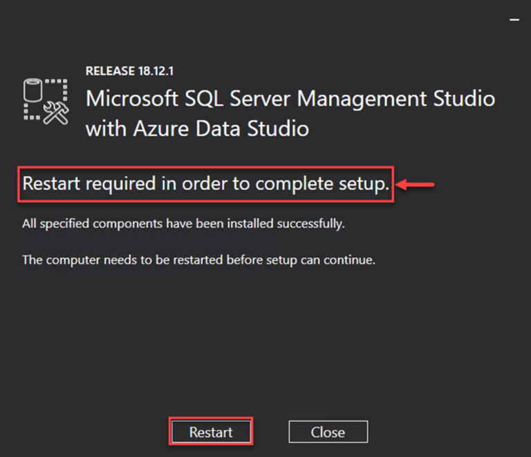 Install SQL Server Management Studio on the Windows server