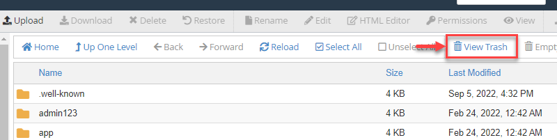 How to restore deleted files in cPanel manually - eukhost