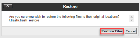 How to restore deleted files in cPanel manually - eukhost