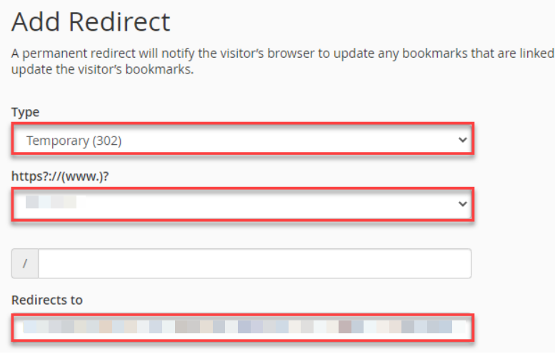 How to create a domain redirect in cPanel - eukhost