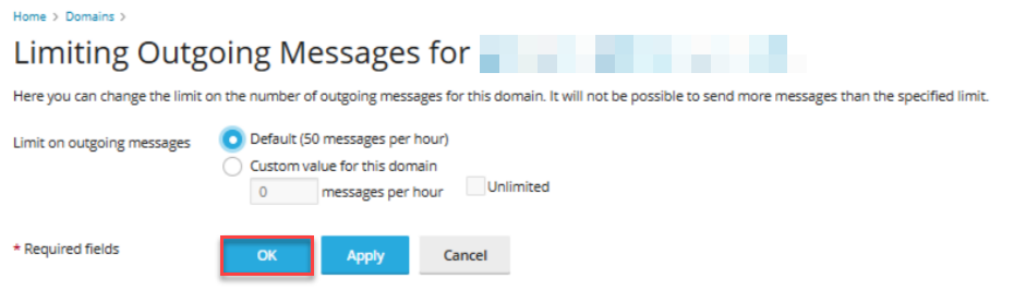 How to set outgoing messages for a domain in Plesk - eukhost
