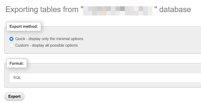 How to import and export a database using phpMyAdmin - eukhost