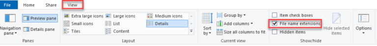 How to Change the file Extensions in Windows 10 - eukhost