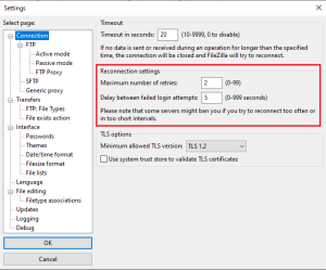 How to configure settings in FileZilla - eukhost