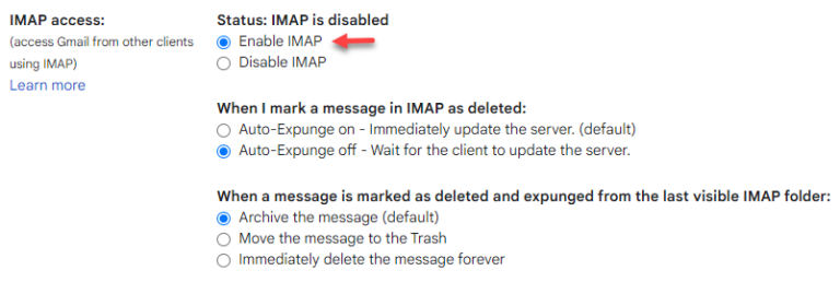 How to enable SMTP settings for a Gmail inbox - eukhost