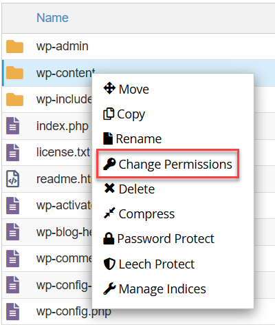 How to Configure WordPress File Permissions in cPanel